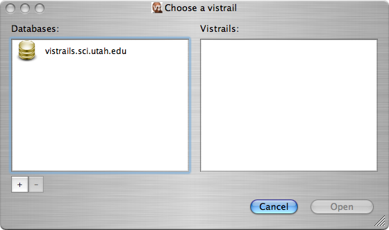 Connecting To A Database — Vistrails 224 Documentation